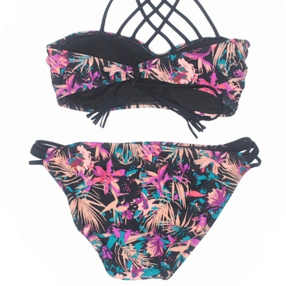 Hula Honey | Swim | Hula Honey Tropical Splash High Neck Bikini | Poshmark